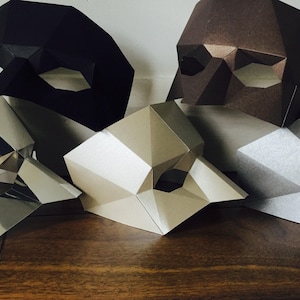 Low Poly Mask/pdf Half Mask/diy Mask/paper Mask/fancy Dress/halloween ...