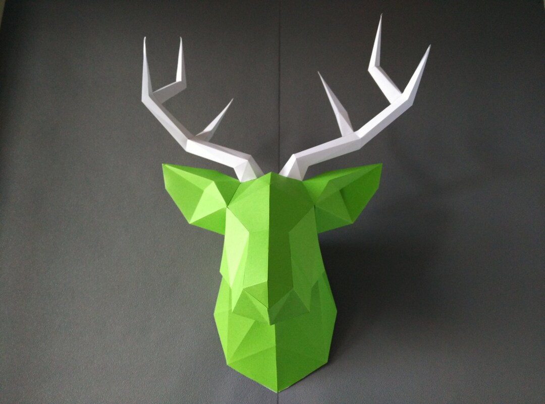 PDF_ Simple Deer Kit "do by Yourself"/ Deer DIY KIT/ Room Decor/ Paper ...