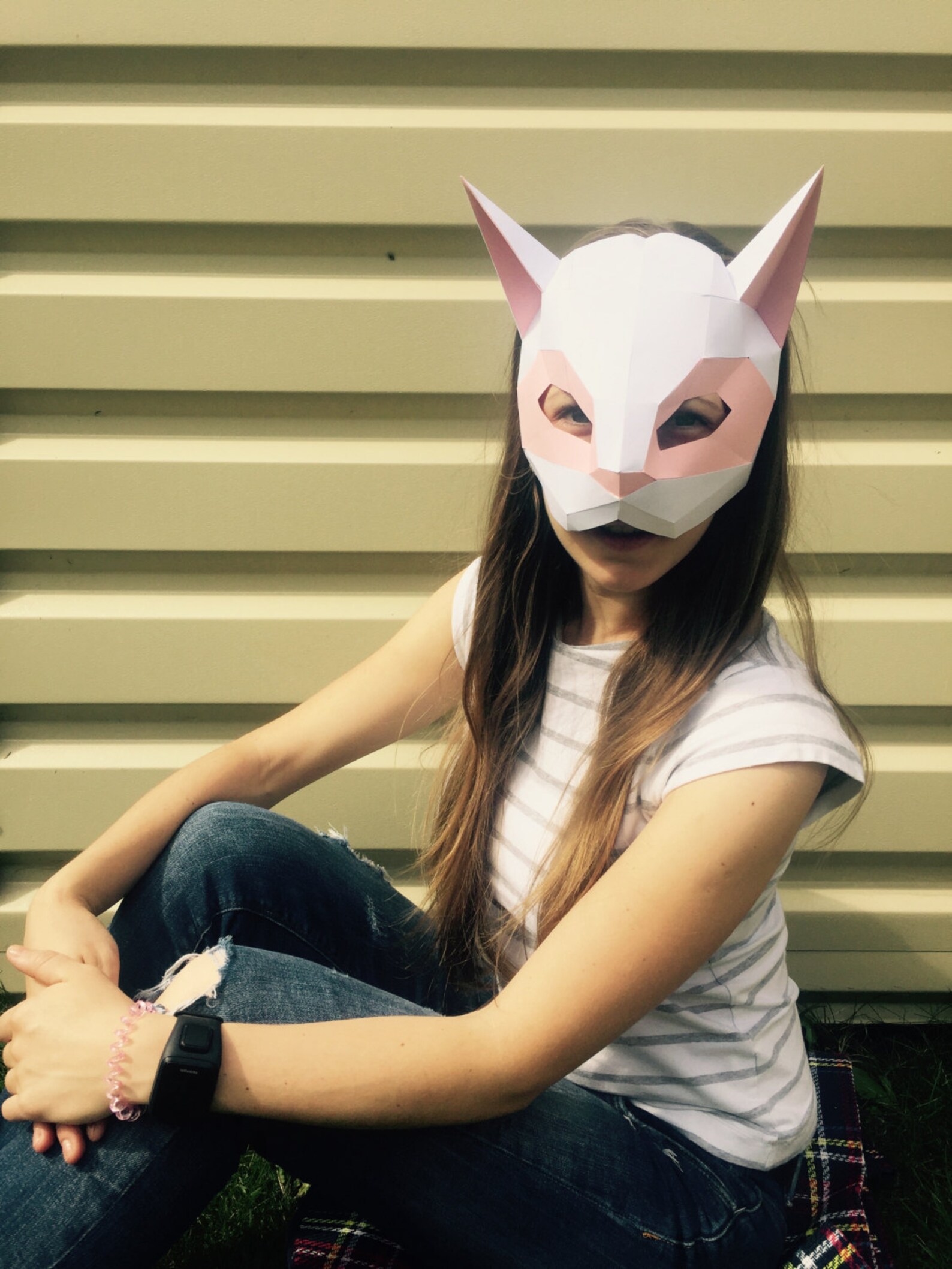 DIY Cat Mask/paper Cat Mask/diy Mask/fancy Dress/halloween Mask ...