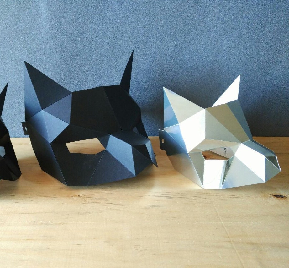 PDF Half Cat Mask/diy Cat Mask/paper Cat Mask/diy Mask/fancy Dress ...