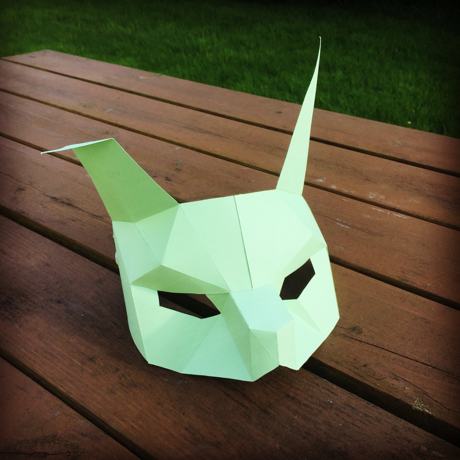 Rabbit Half Mask/animal Head/paper Mask/diy Easter Mask/easter Bunny ...