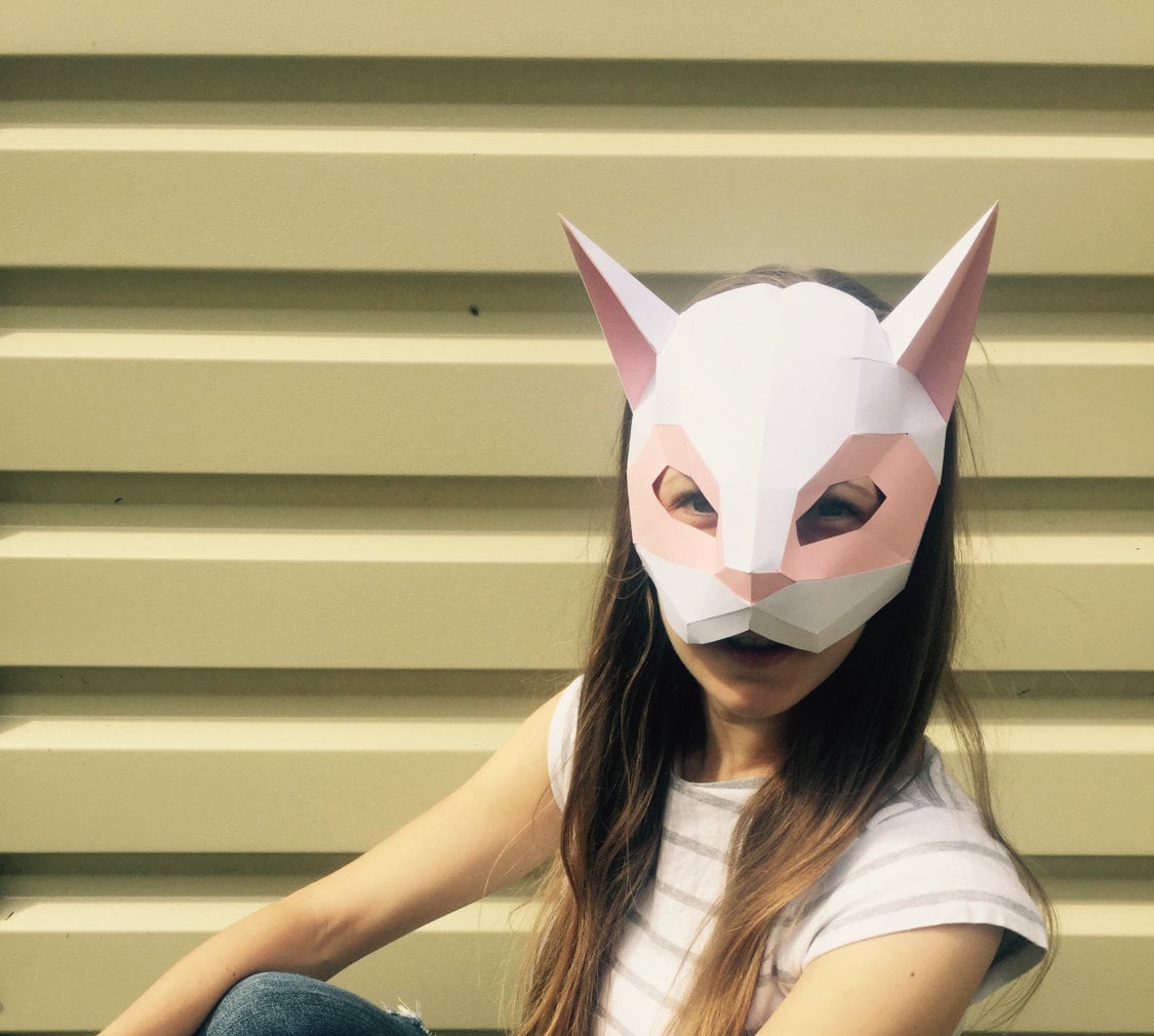PDF Cat Mask/paper Cat Mask/diy Mask/fancy Dress/halloween Mask ...