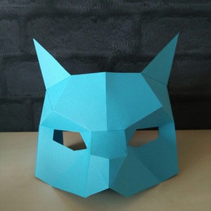 Half Cat Mask/diy Cat Mask/paper Cat Mask/diy Mask/fancy Dress ...