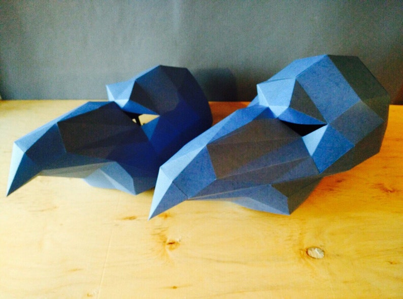 PDF Crow Full Face Mask/diy Crow Mask/paper Crow Mask/diy Mask/fancy ...