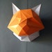 Medium Fox DIY KIT/ Room Decor/ Paper Craft/ Wall Decor/ Paper Animal ...