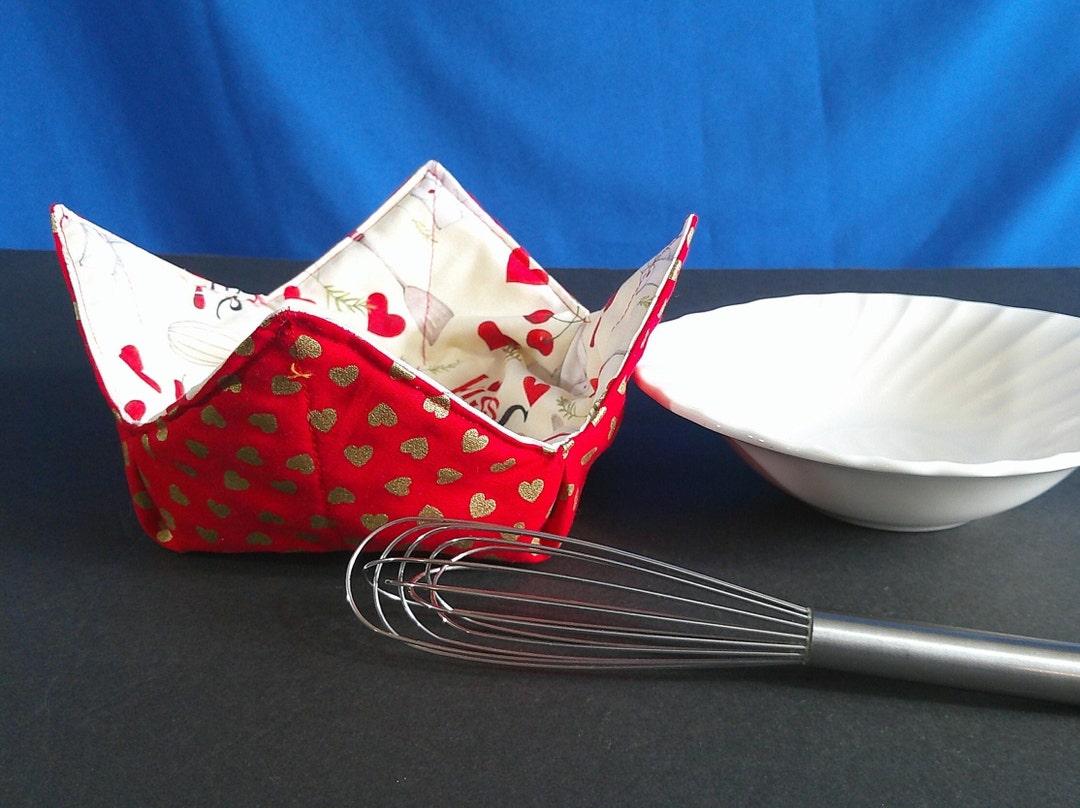 Kiss the Cook & Bless the Baker Microwave Bowl Cozy-medium - 10" Top, 6 ...