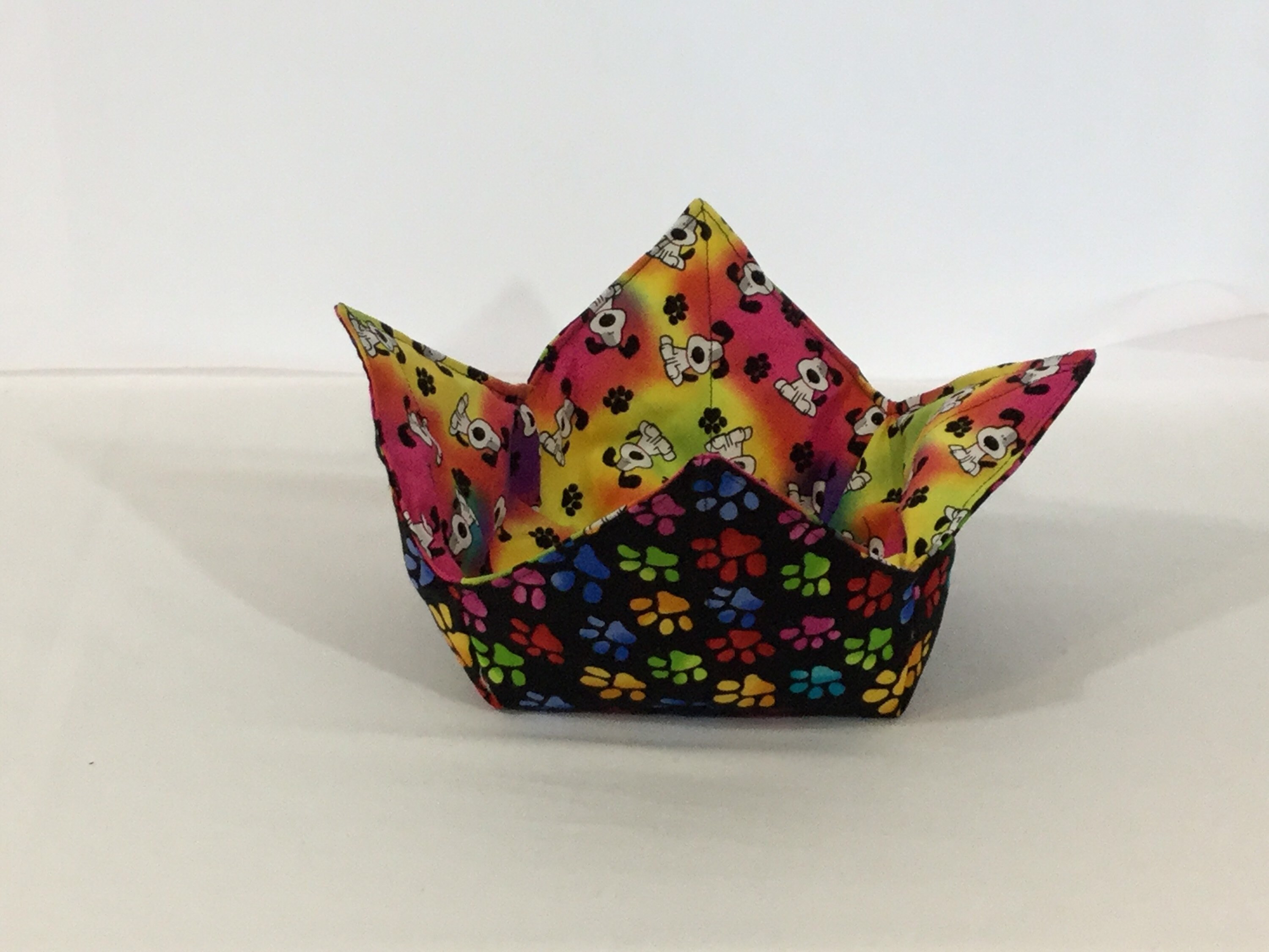 Doggie Rainbow Microwave Bowl Cozy | Medium Bowl Microwave Cozy | Soup ...