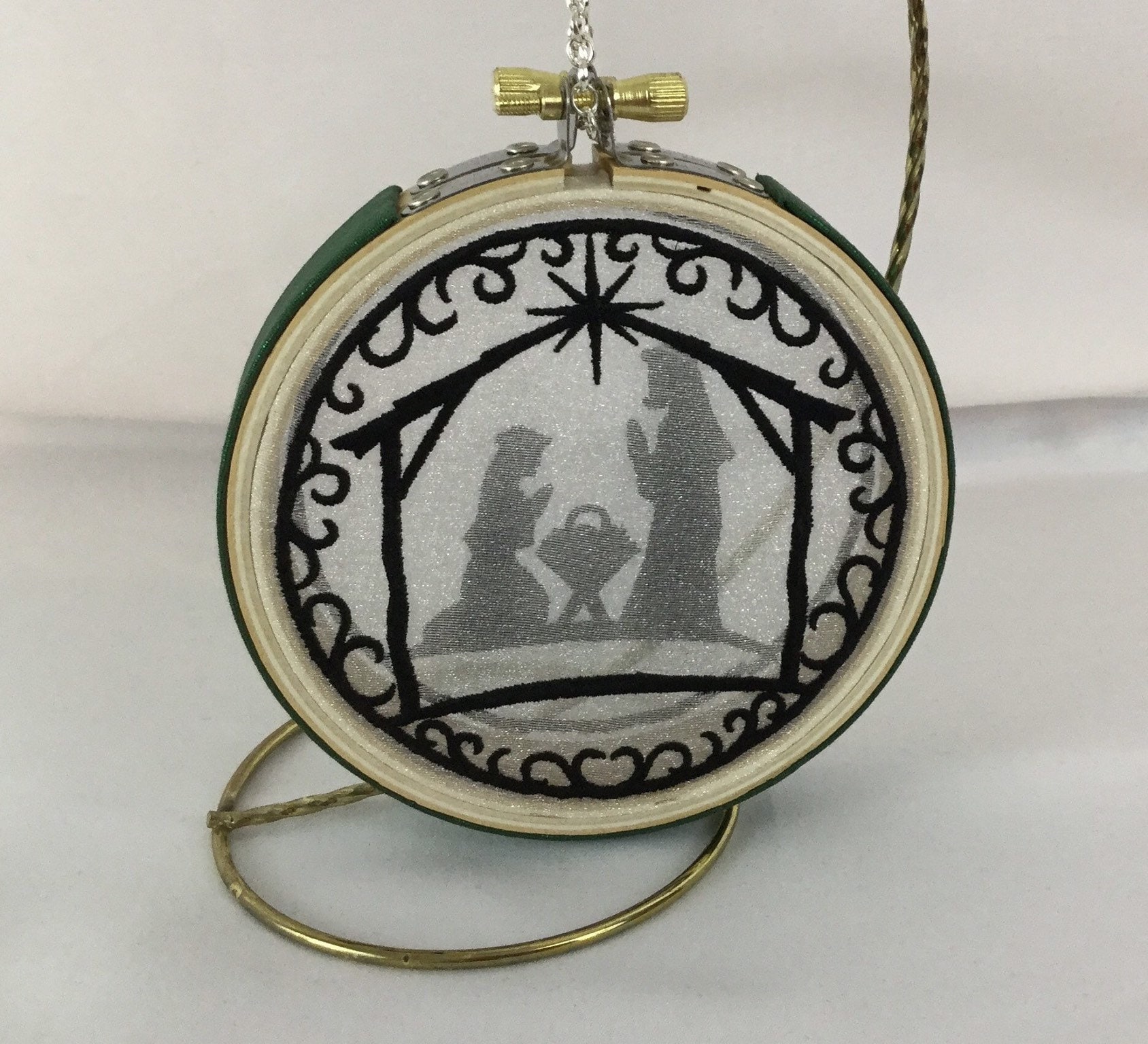 3-D Nativity Embroidered Christmas Ornament, Tree Nativity Christmas ...