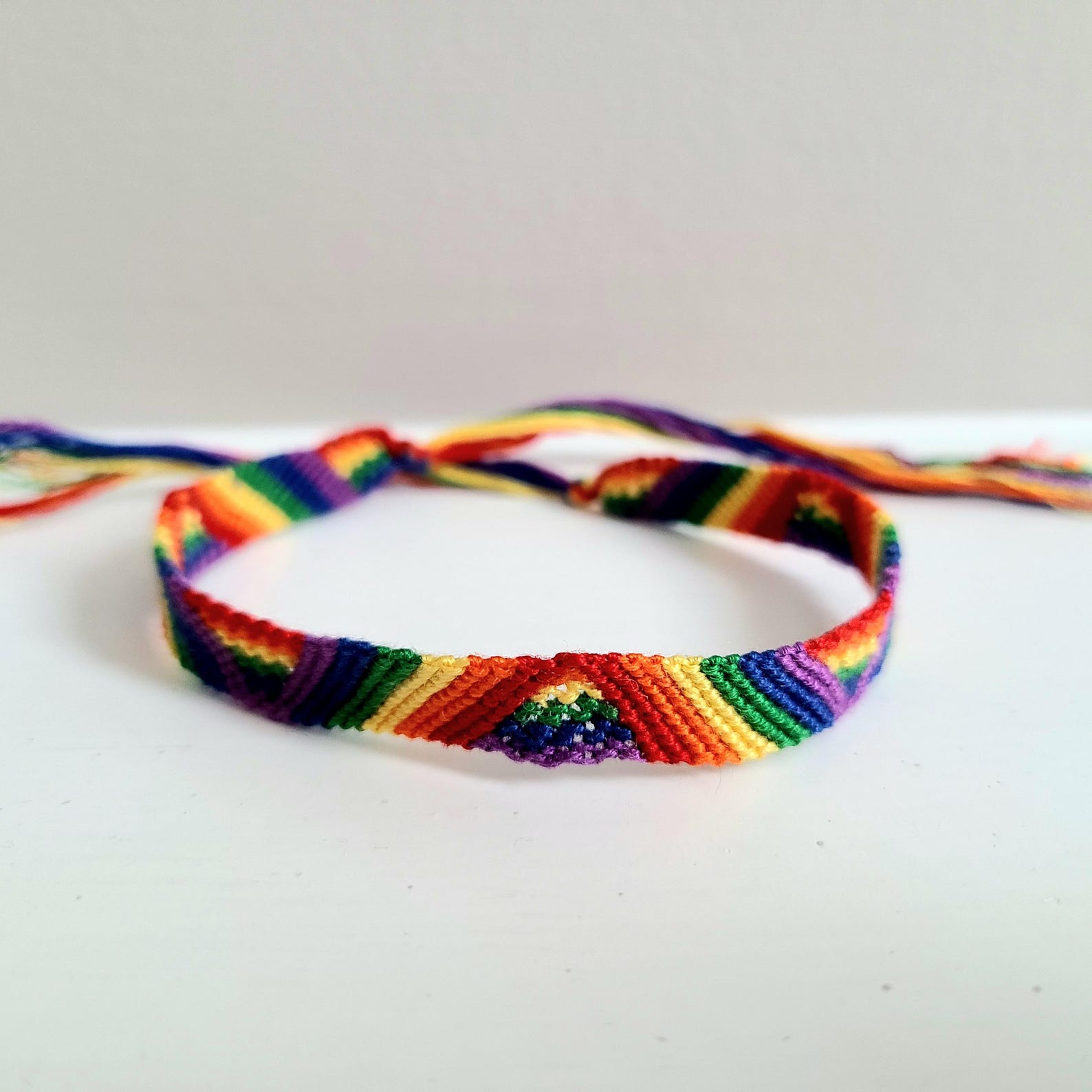 Support Pride, Rainbow Flag Friendship Bracelet, VSCO Bracelet ...