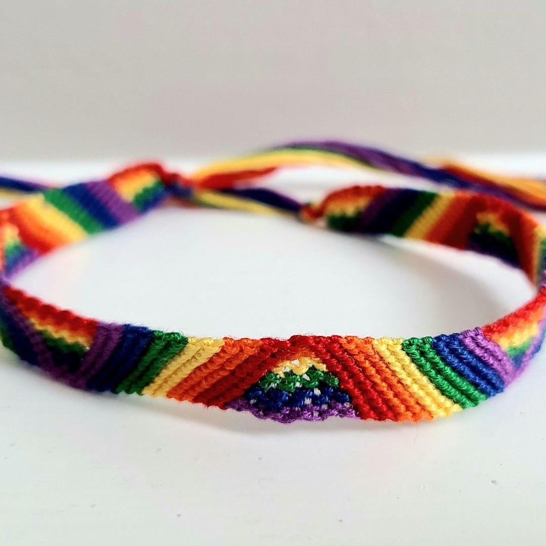 Support Pride, Rainbow Flag Friendship Bracelet, VSCO Bracelet ...