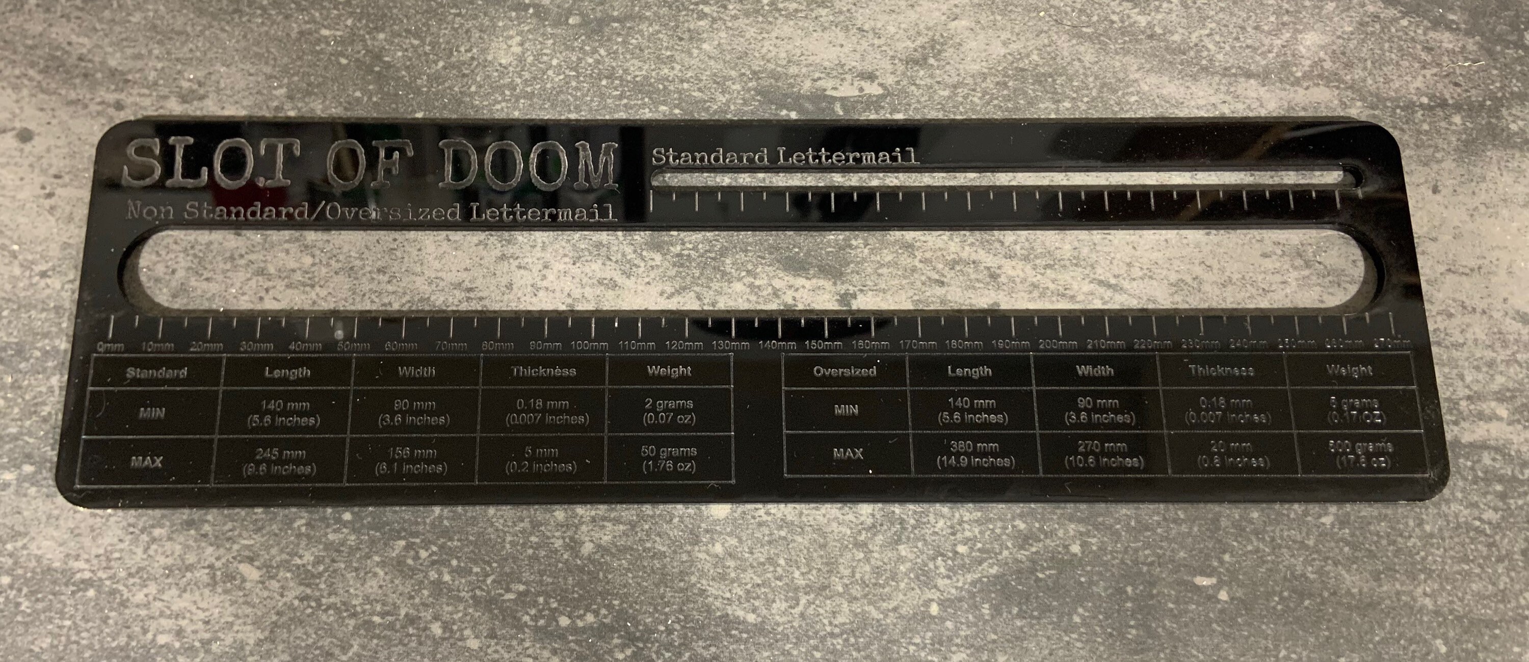 Slot of Doom Lettermail Sizer for Canadian Sellers. Mailing - Etsy Canada