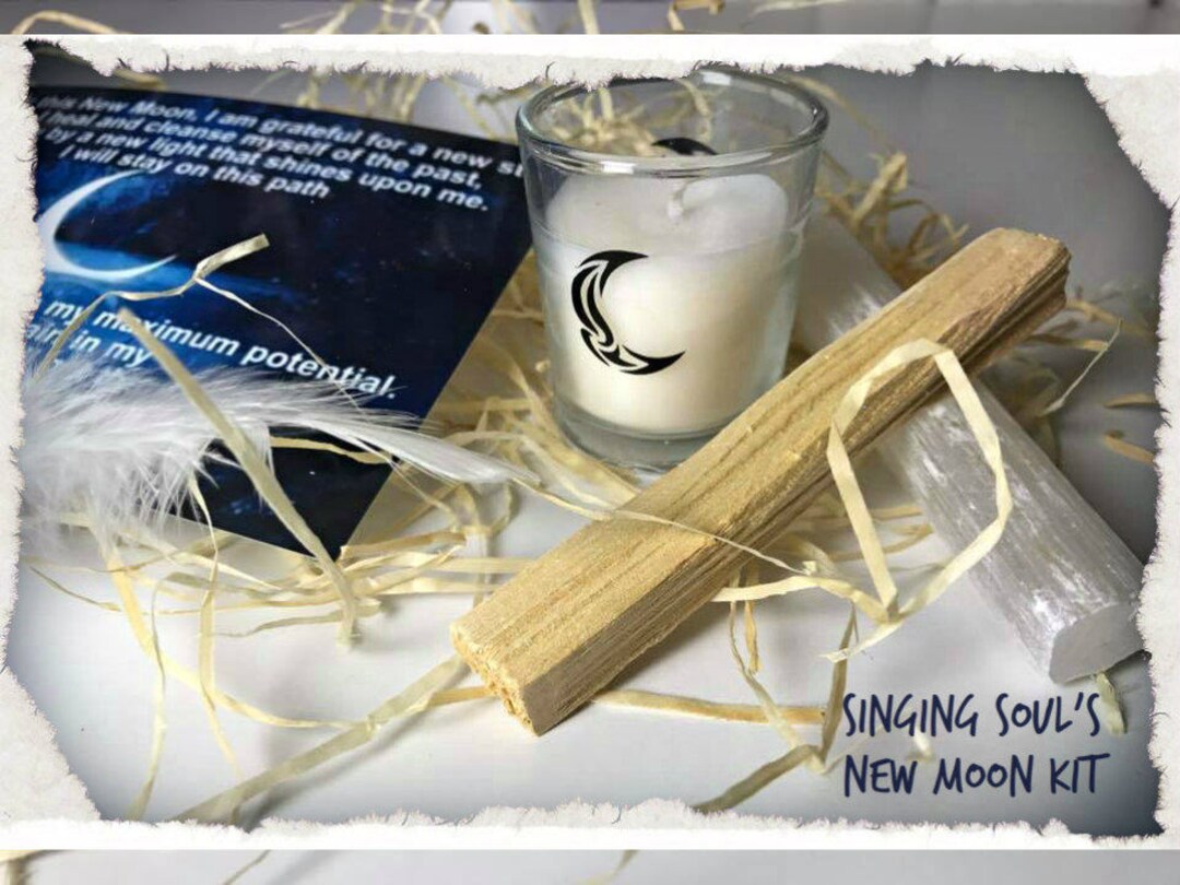 New Moon Kit, Selenite Kit, Healing Stone, Palo Santo, Holy Wood Kit ...