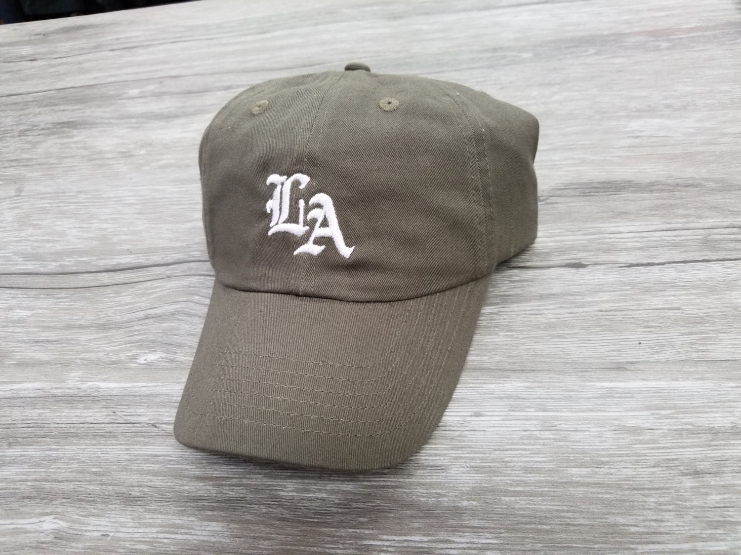 LA Hat Old English Font | Etsy