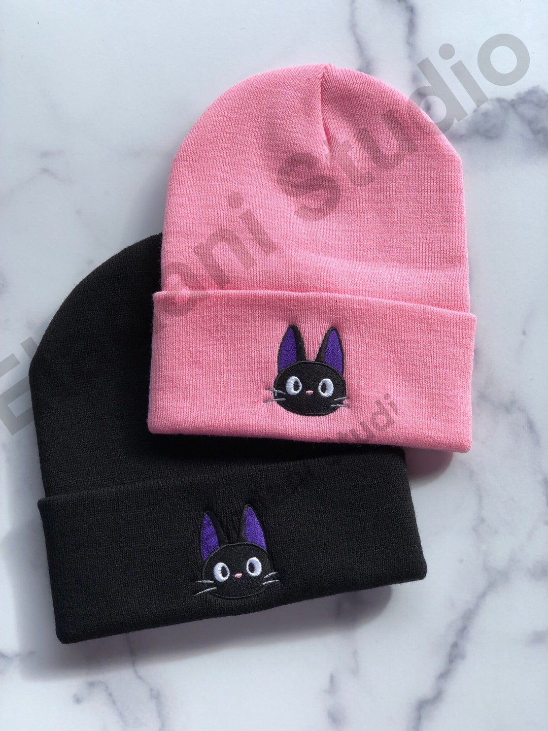 Jiji Beanie | Black Cat Beanie | Kiki Cat - Etsy