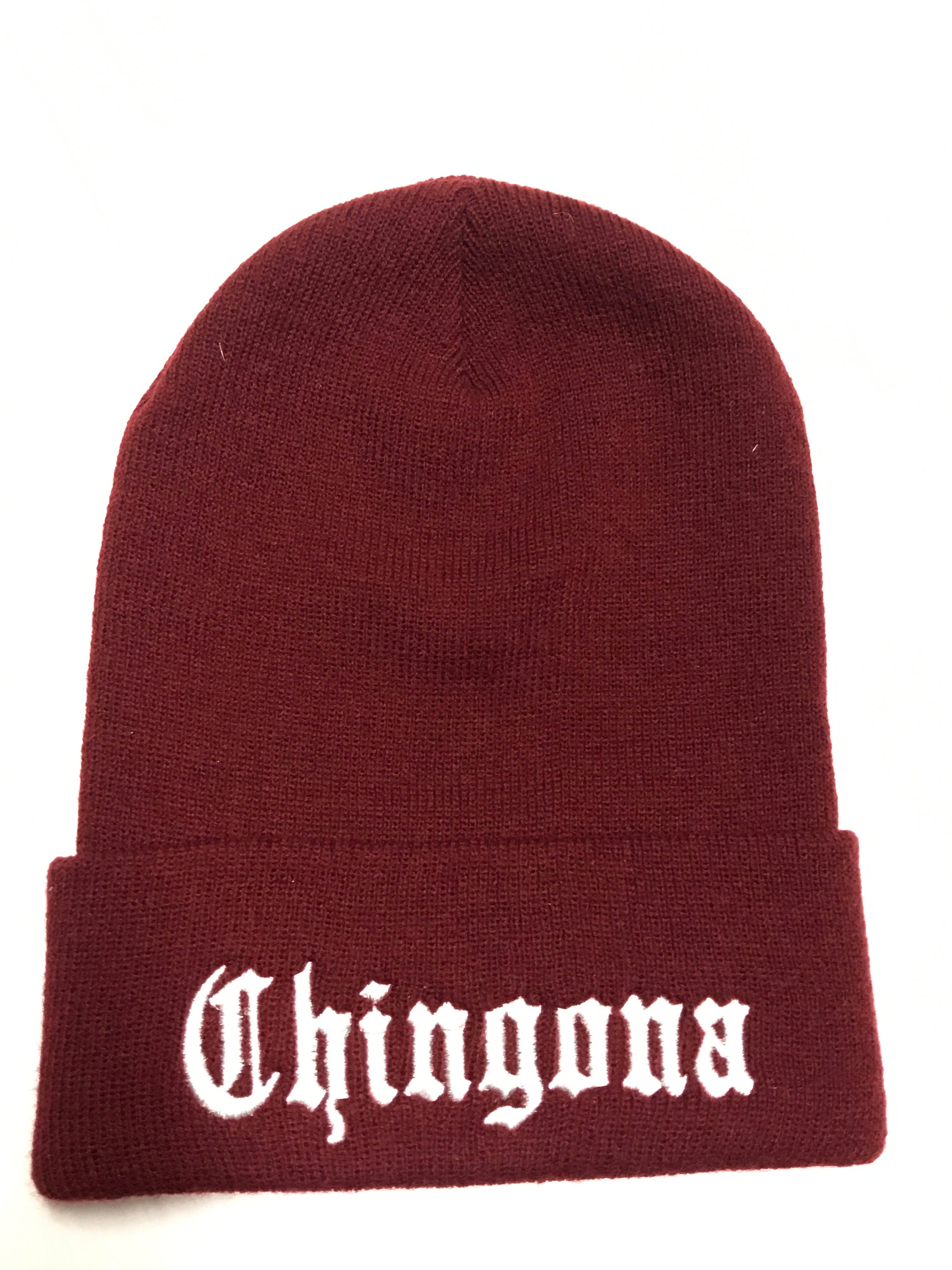 Chingona Beanie ( Old English Text ) - Etsy