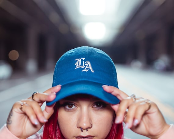 LA Hat Old English Font - Etsy