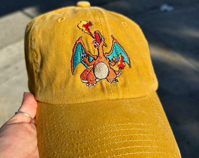 Dragon Fire Charizard Inspired Dad Hat - Etsy