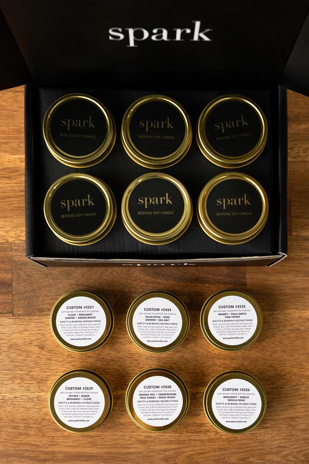 Spark Candles Welcome Pack - Sample Signature Scent Blends - Choose 12 ...