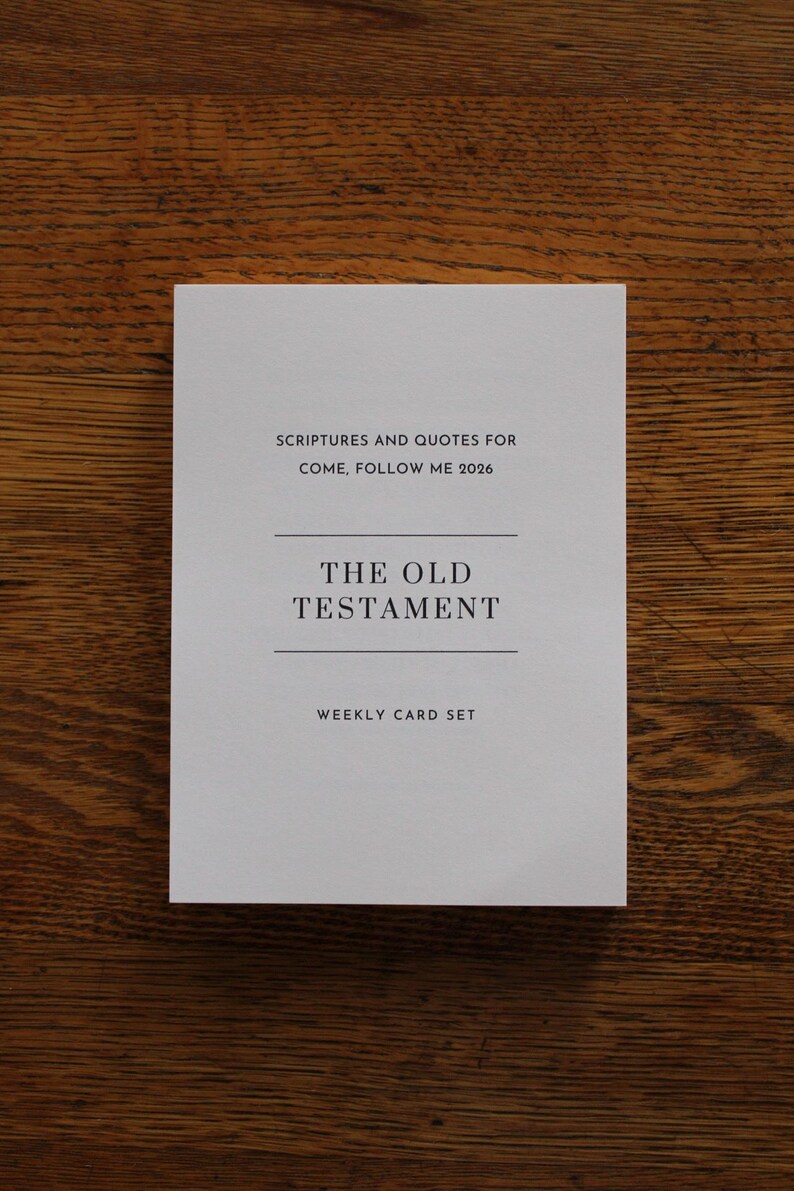 2026 Come Follow Me Weekly Card Set: Old Testament - Etsy