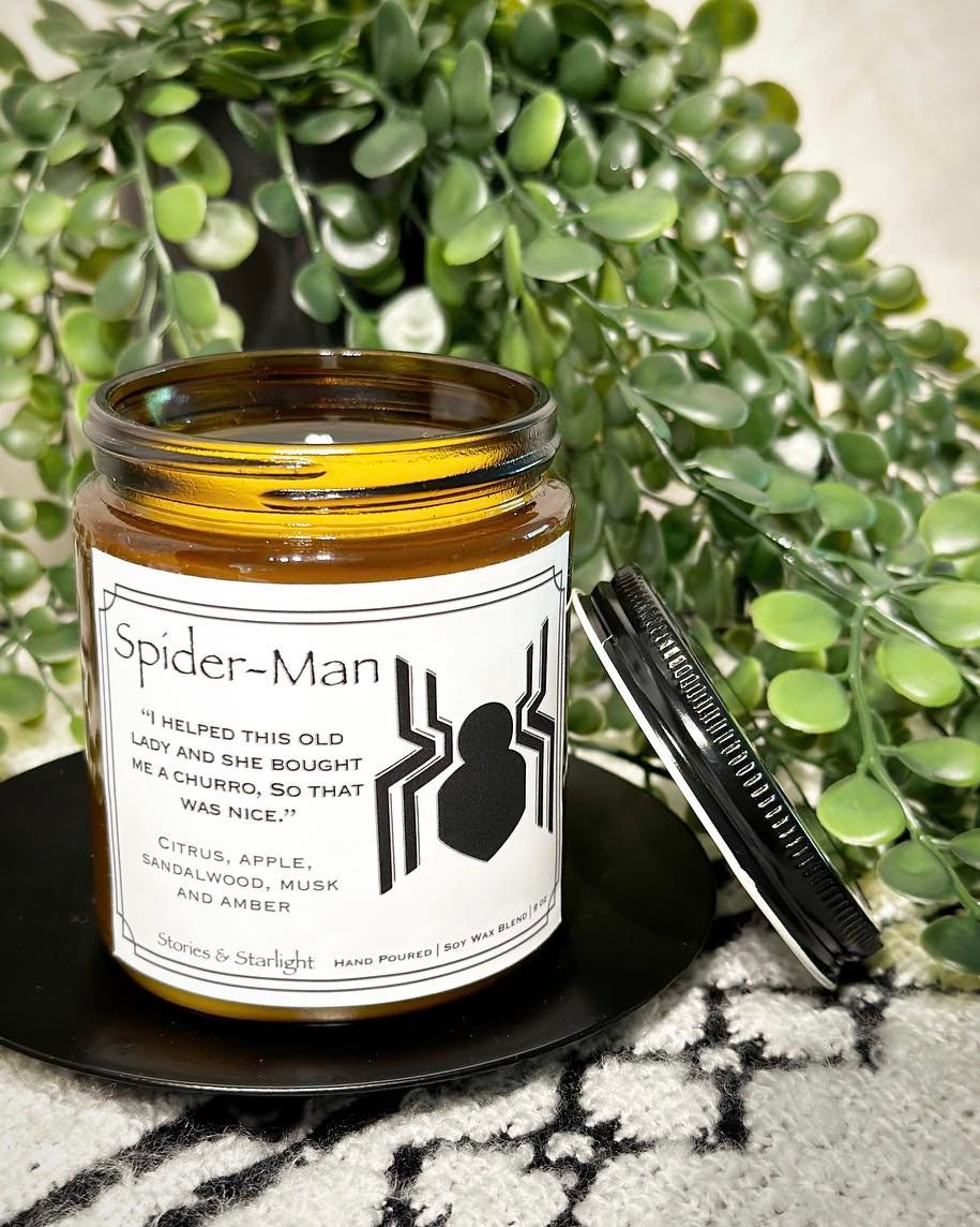 Spider-man Candle - Etsy