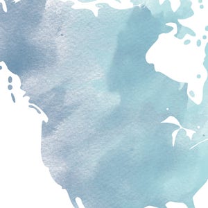PRINTABLE // Watercolor World Map Poster, Blue World Map Wall Art ...