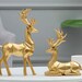 Deer Model Gold Silver Home Decor - Resin Model Geometric Living Room ...