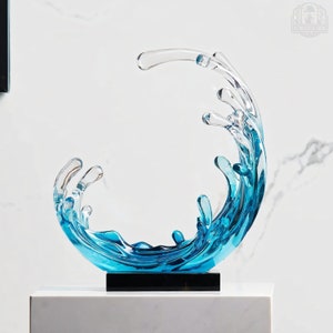 Ocean Ornament Wave Model - Abstract Water Sculpture Modern Decor ...