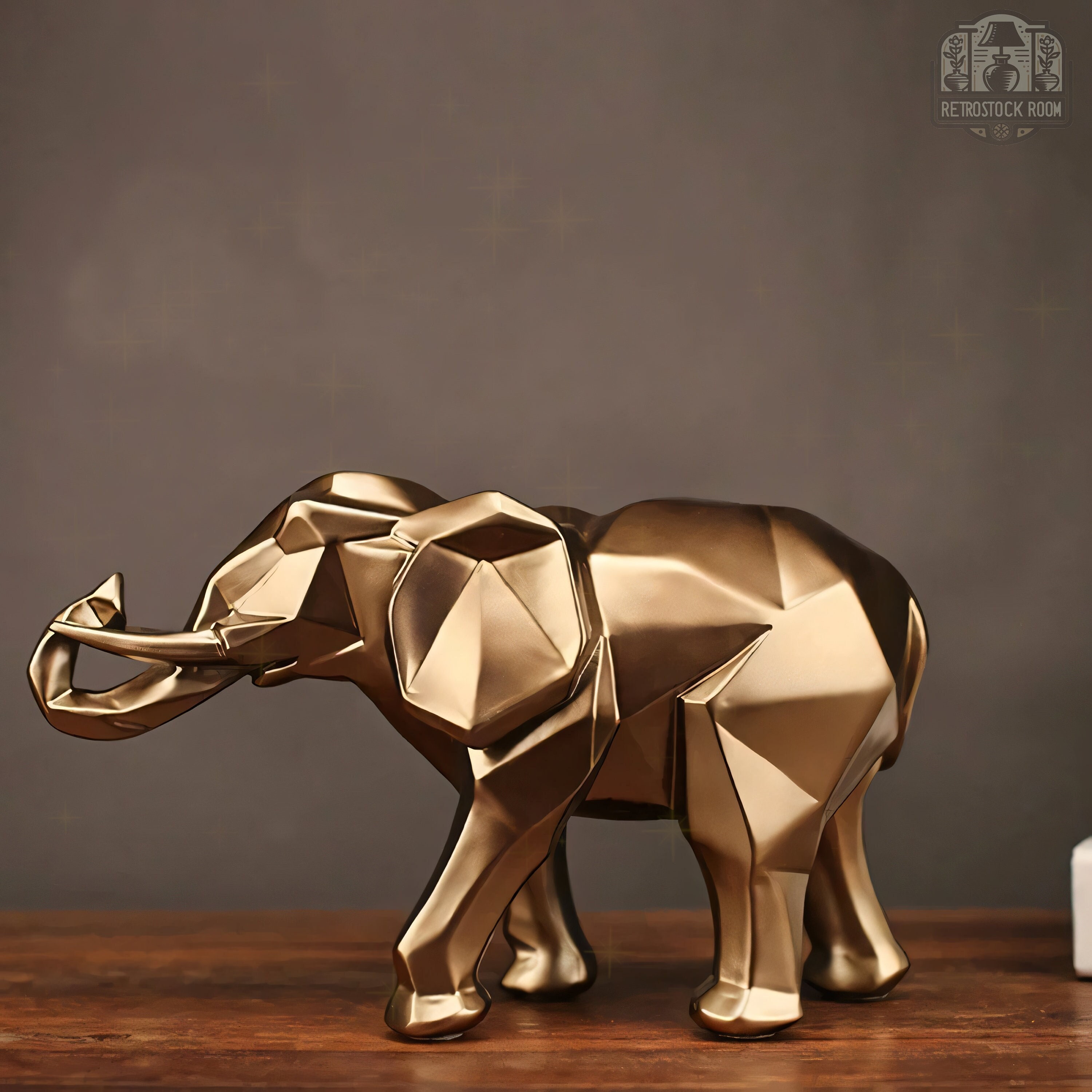 Elephant Model Geometric Model Animal Elephant Figurine 3D Abstract ...