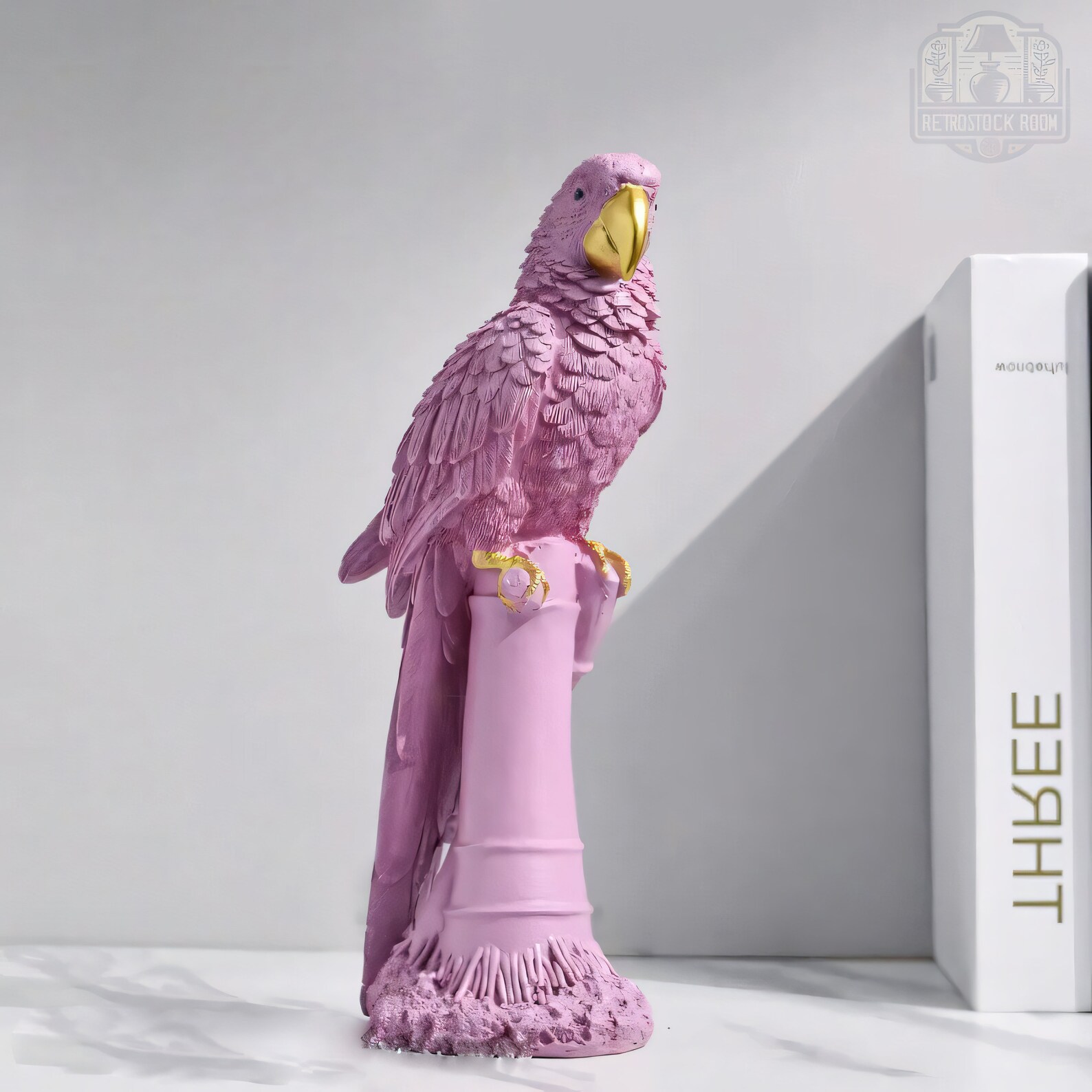 Colourful Parrot Figurine Bird Modern Model Parrot Sculpture Lovebird ...