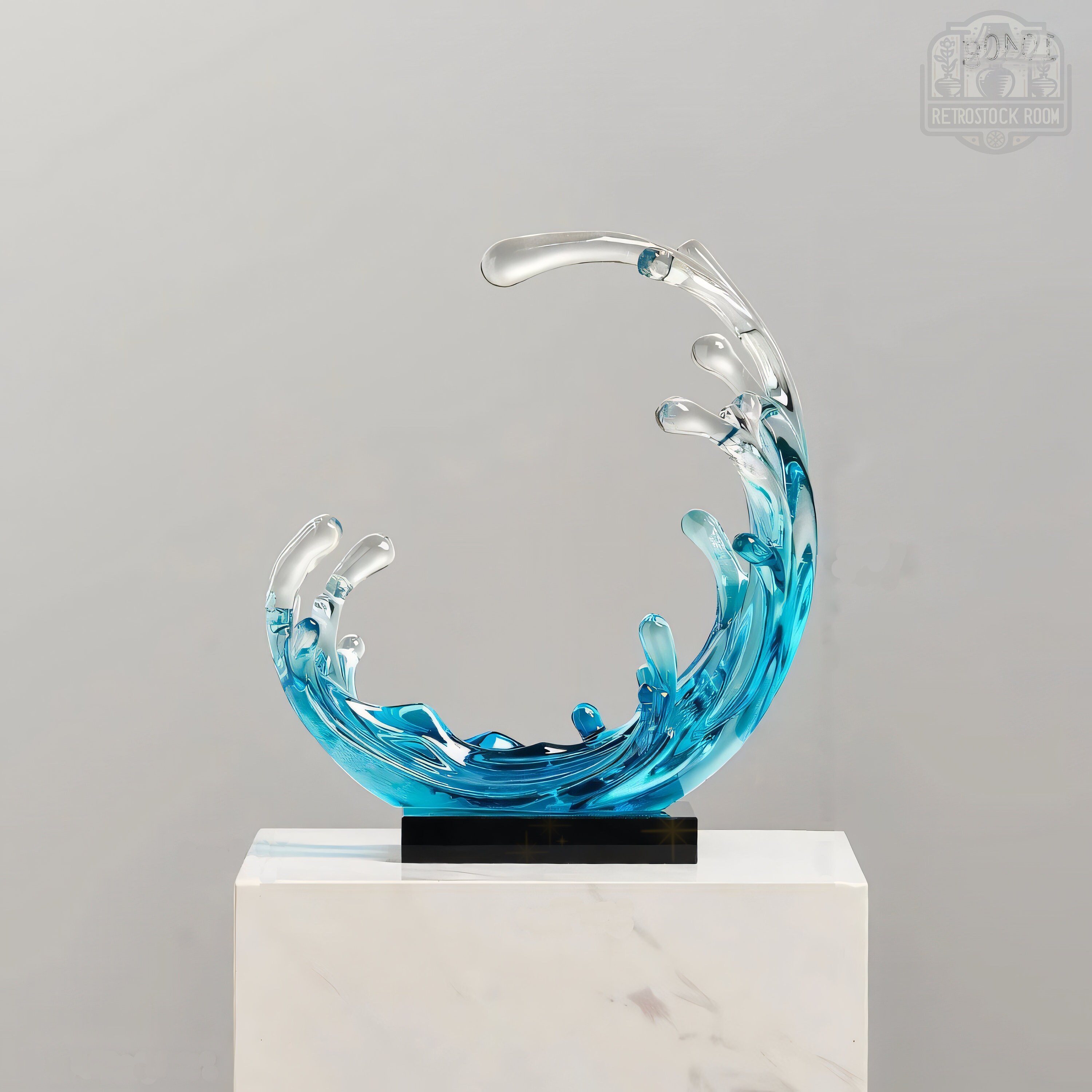 Ocean Ornament Wave Model - Abstract Water Sculpture Modern Decor ...