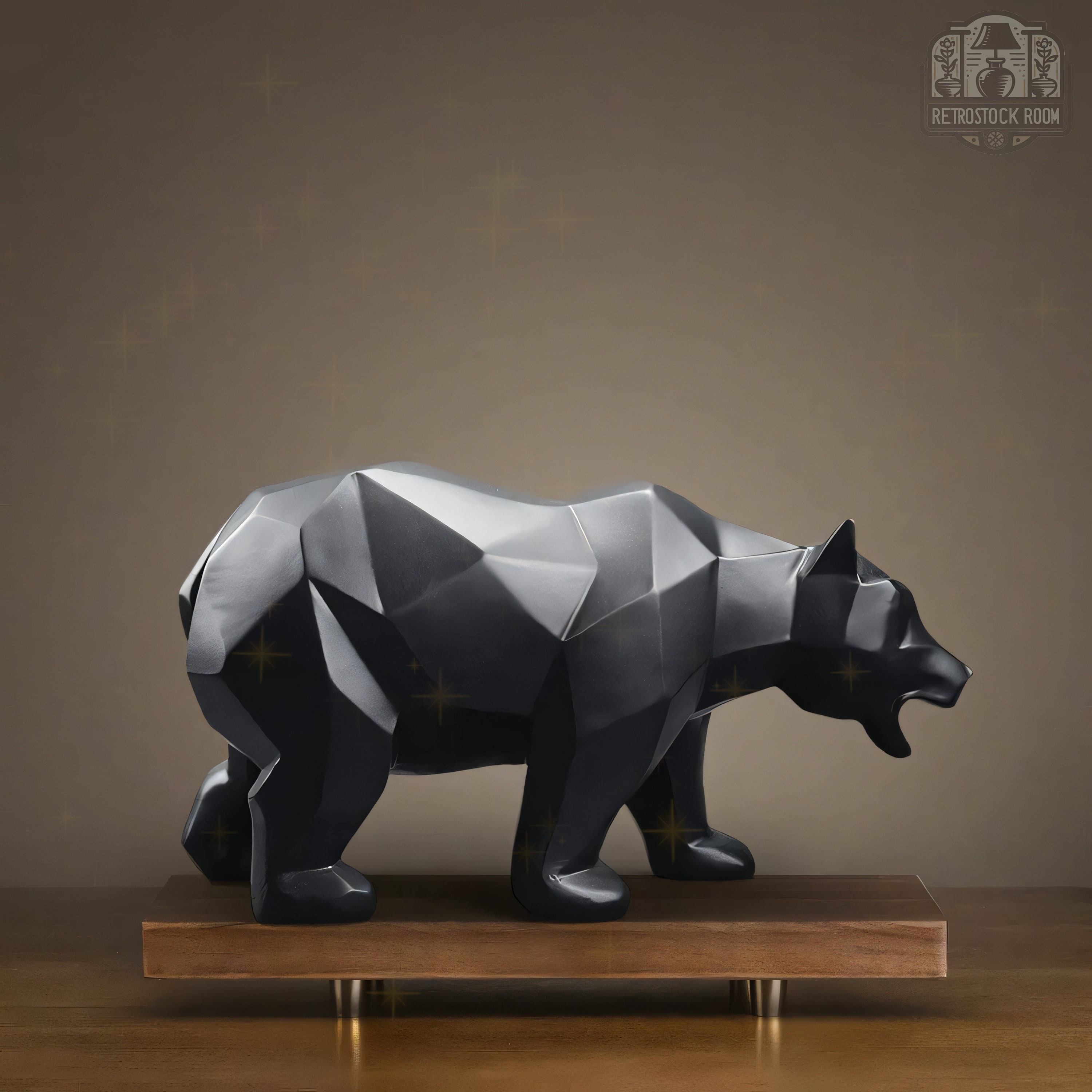 Abstract Bear Figurine Modern Home Model Bear Decor Resin Statue Office ...