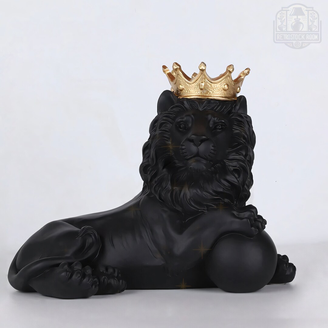 Lion Decor Statue Figurine Lion Modern Art Resin Figurine Lion Model ...