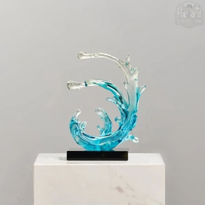 Ocean Ornament Wave Model - Abstract Water Sculpture Modern Decor ...
