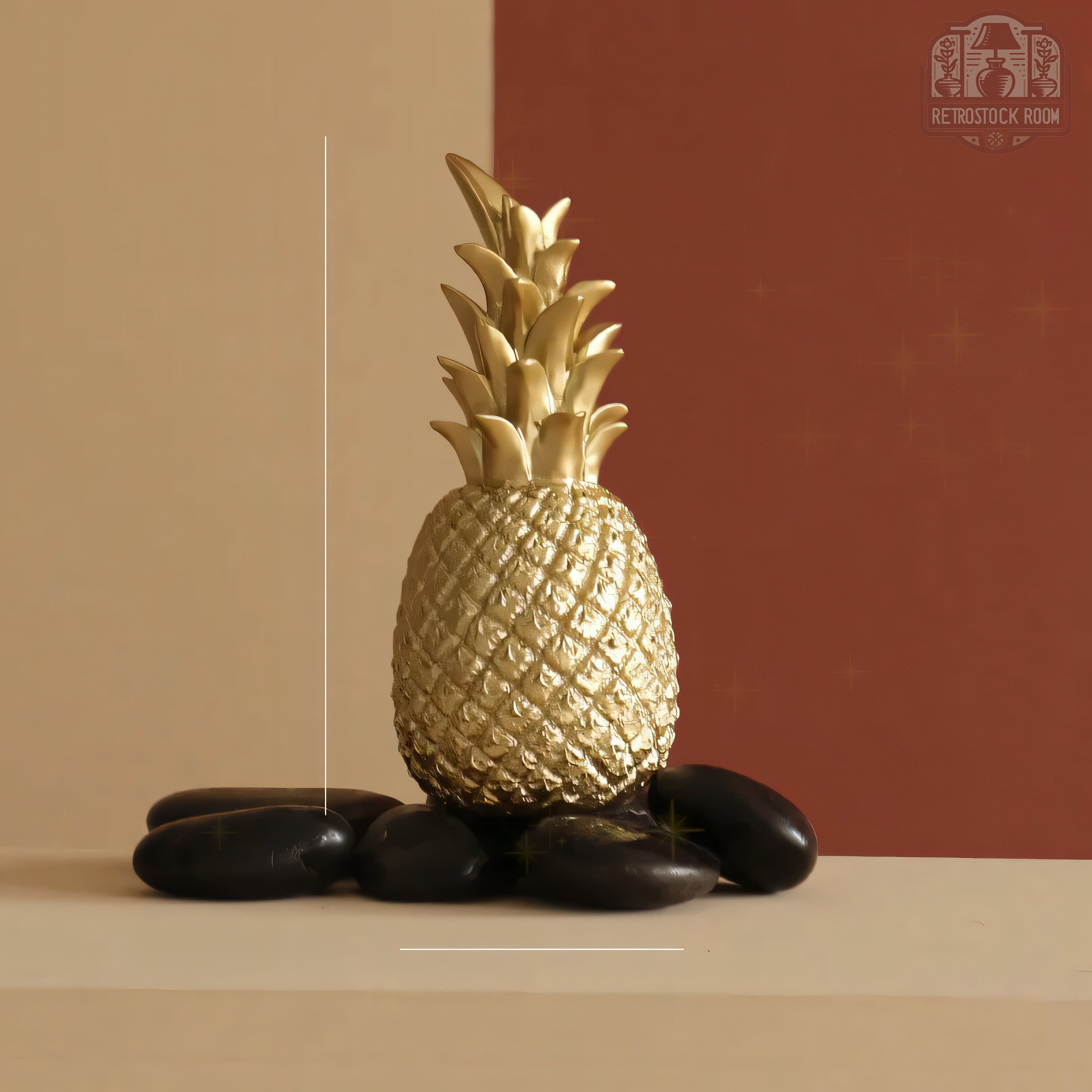 Pineapple Statue Home Pineapple Model Decor - Gold Pineapple Sculpture ...