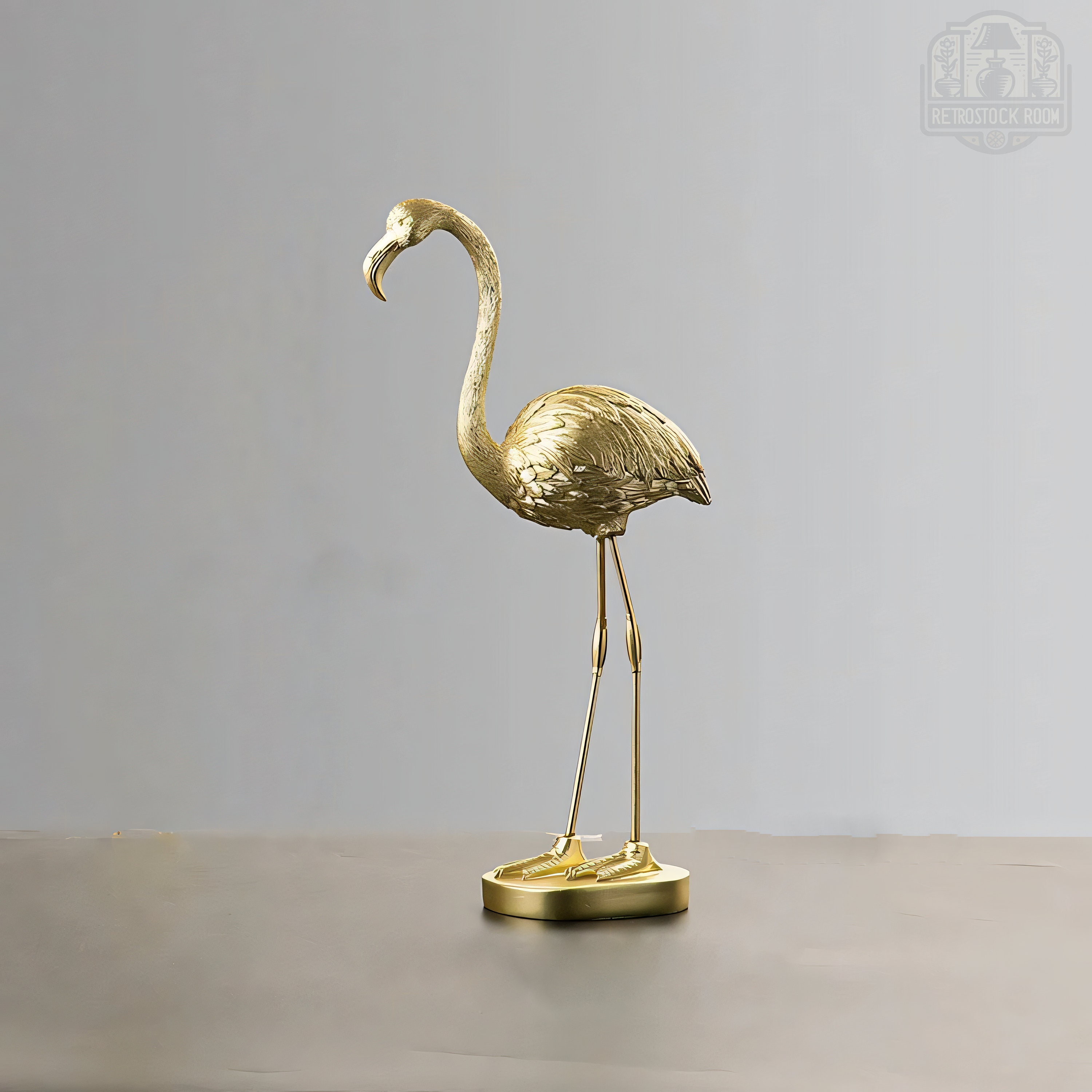 Flamingo Gold Bird Figurine Animal Model Flamingo Modern Home Decor ...