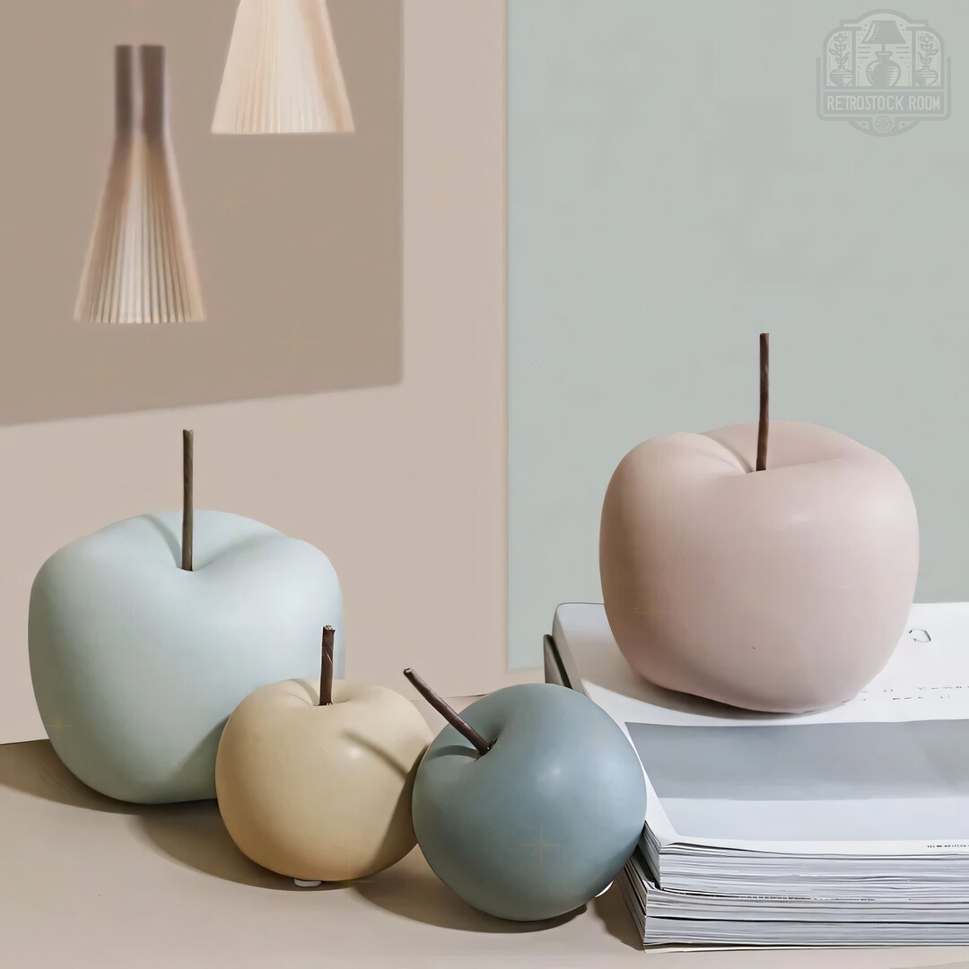 Apple Model Modern Design Figurine Fruit Home Decor Kitchen Apple ...
