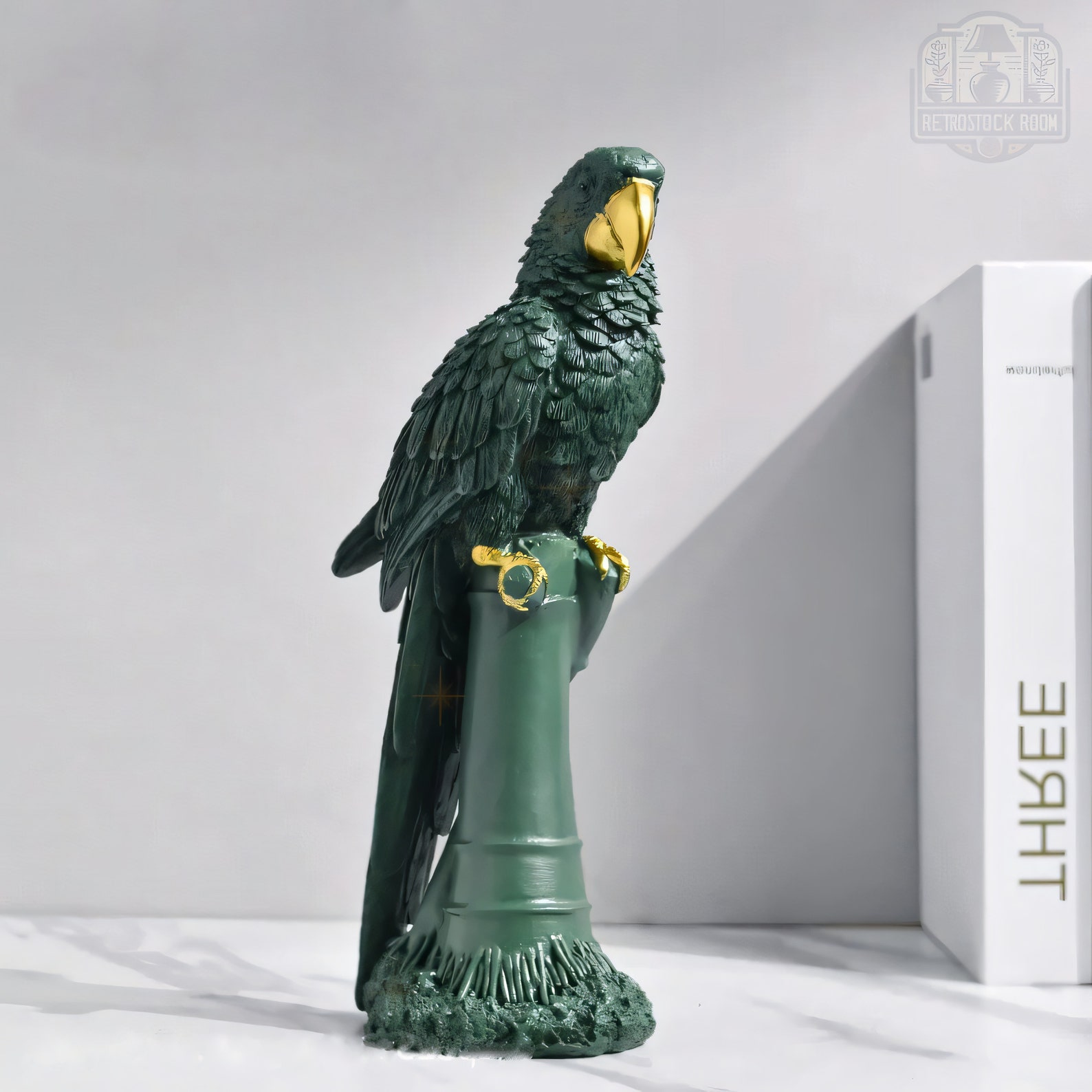 Colourful Parrot Figurine Bird Modern Model Parrot Sculpture Lovebird ...