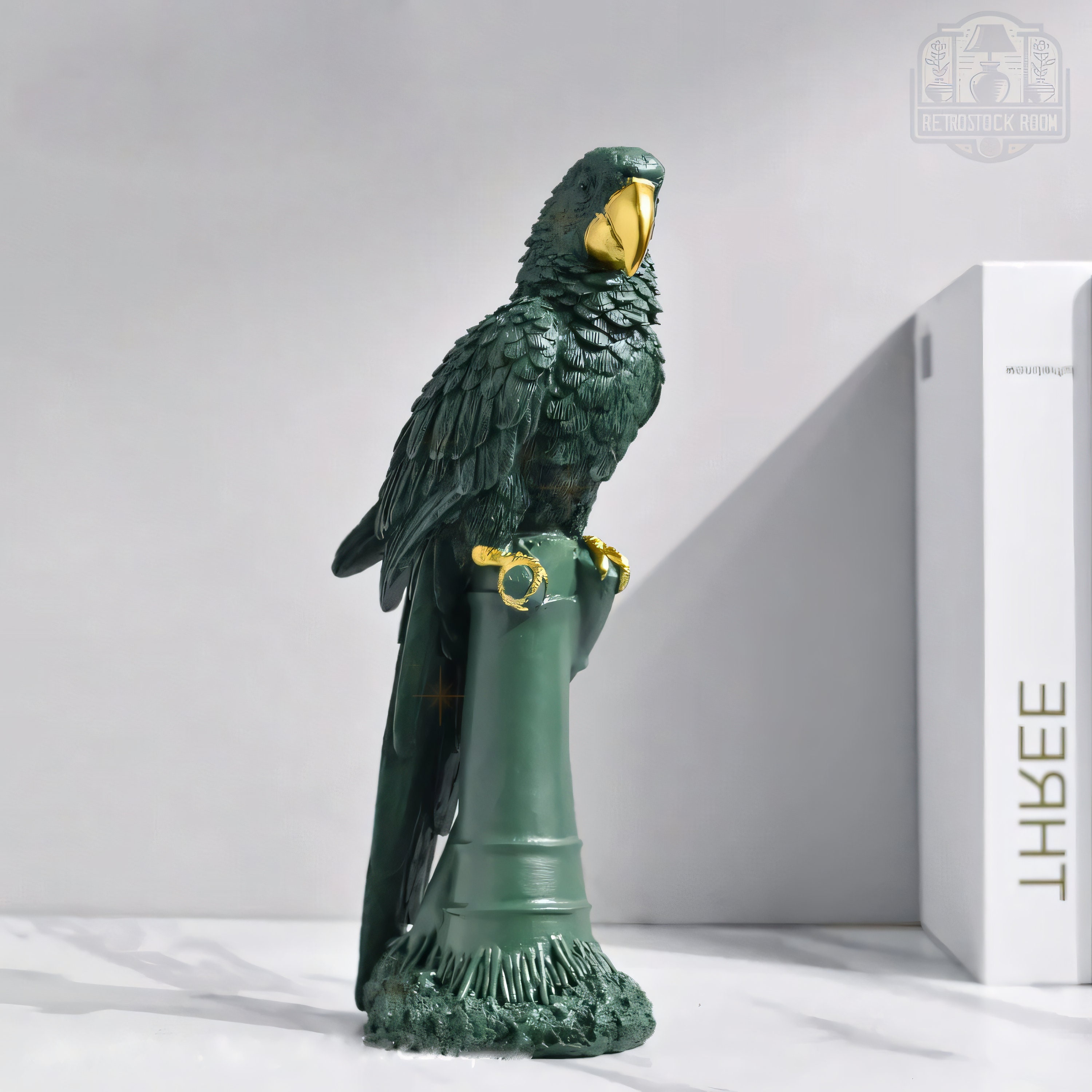 Colourful Parrot Figurine Bird Modern Model Parrot Sculpture Lovebird ...