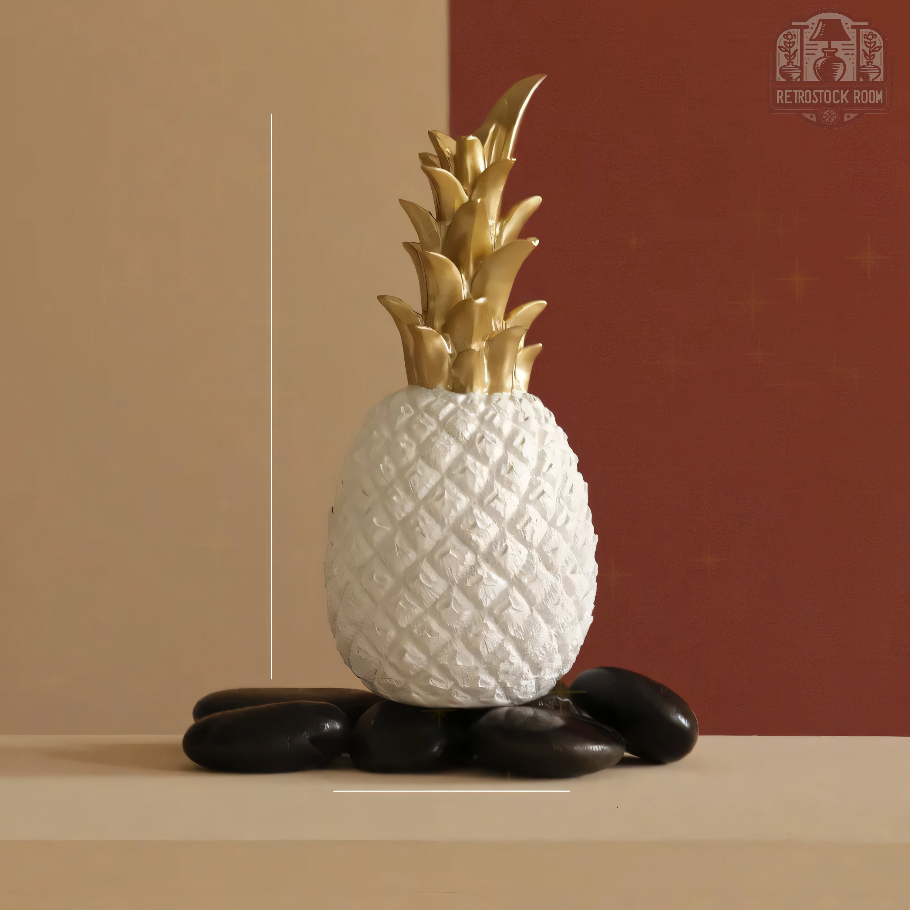 Pineapple Statue Home Pineapple Model Decor - Gold Pineapple Sculpture ...