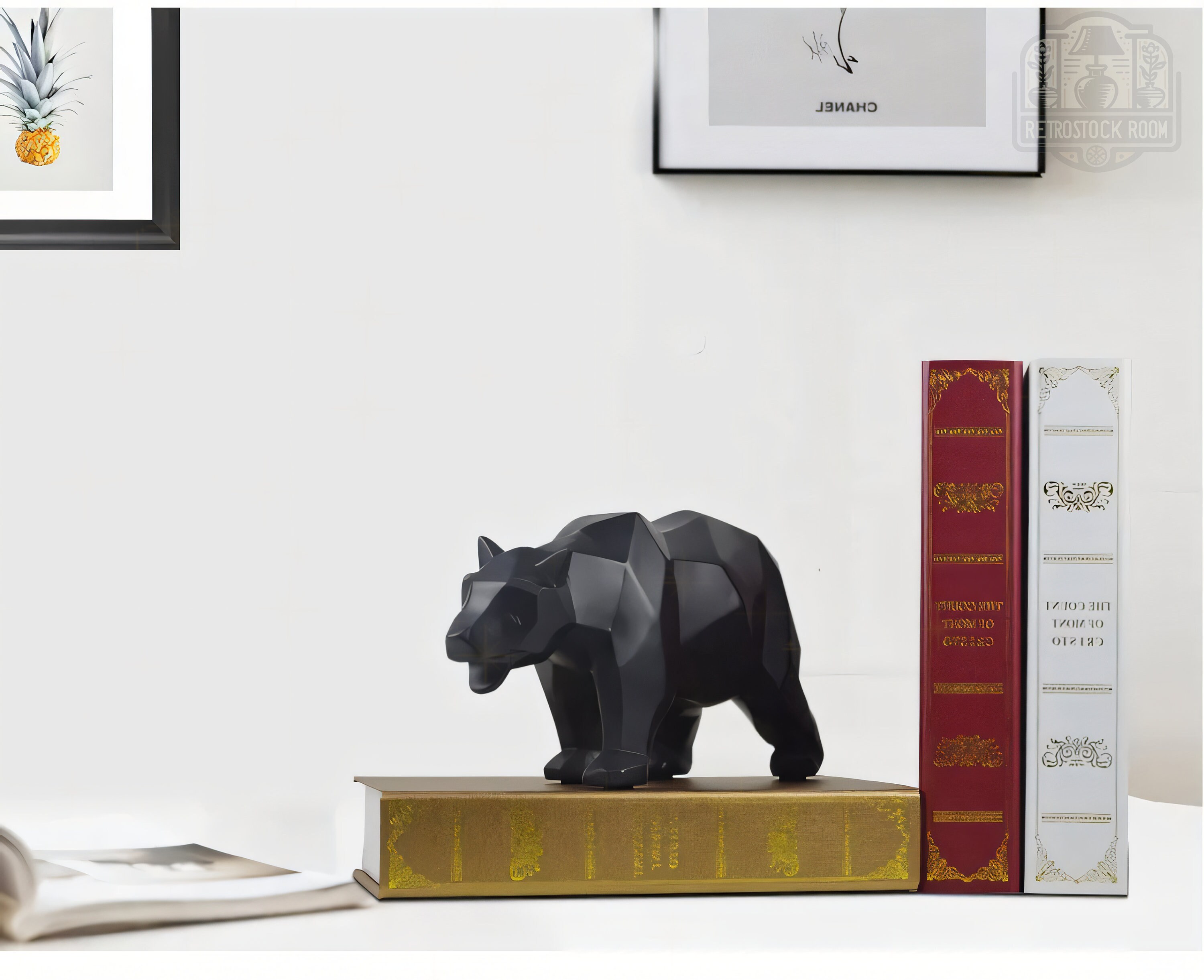 Abstract Bear Figurine Modern Home Model Bear Decor Resin Statue Office ...
