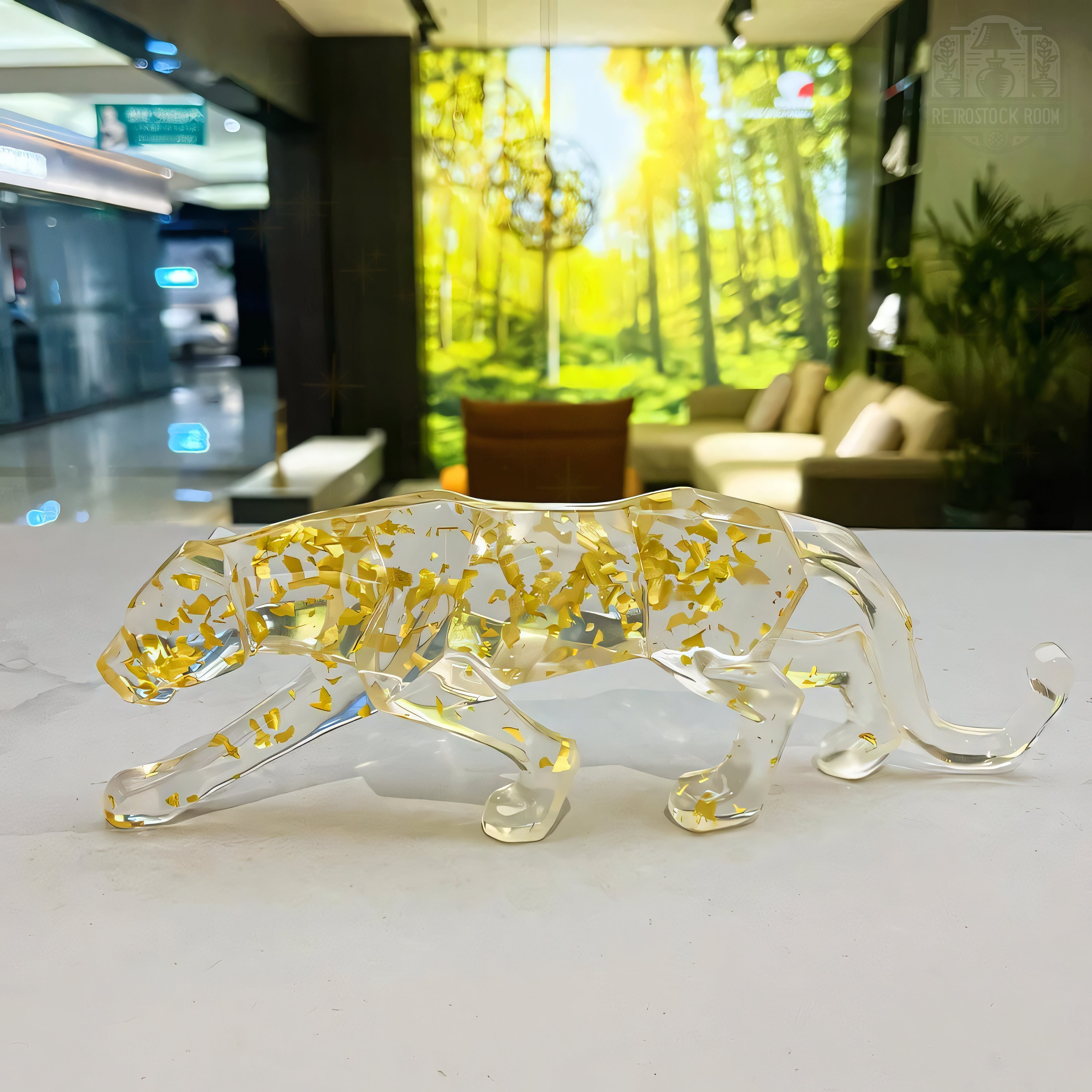 Leopard Decoration Home Living Room Resin Crafts Animal Office ...