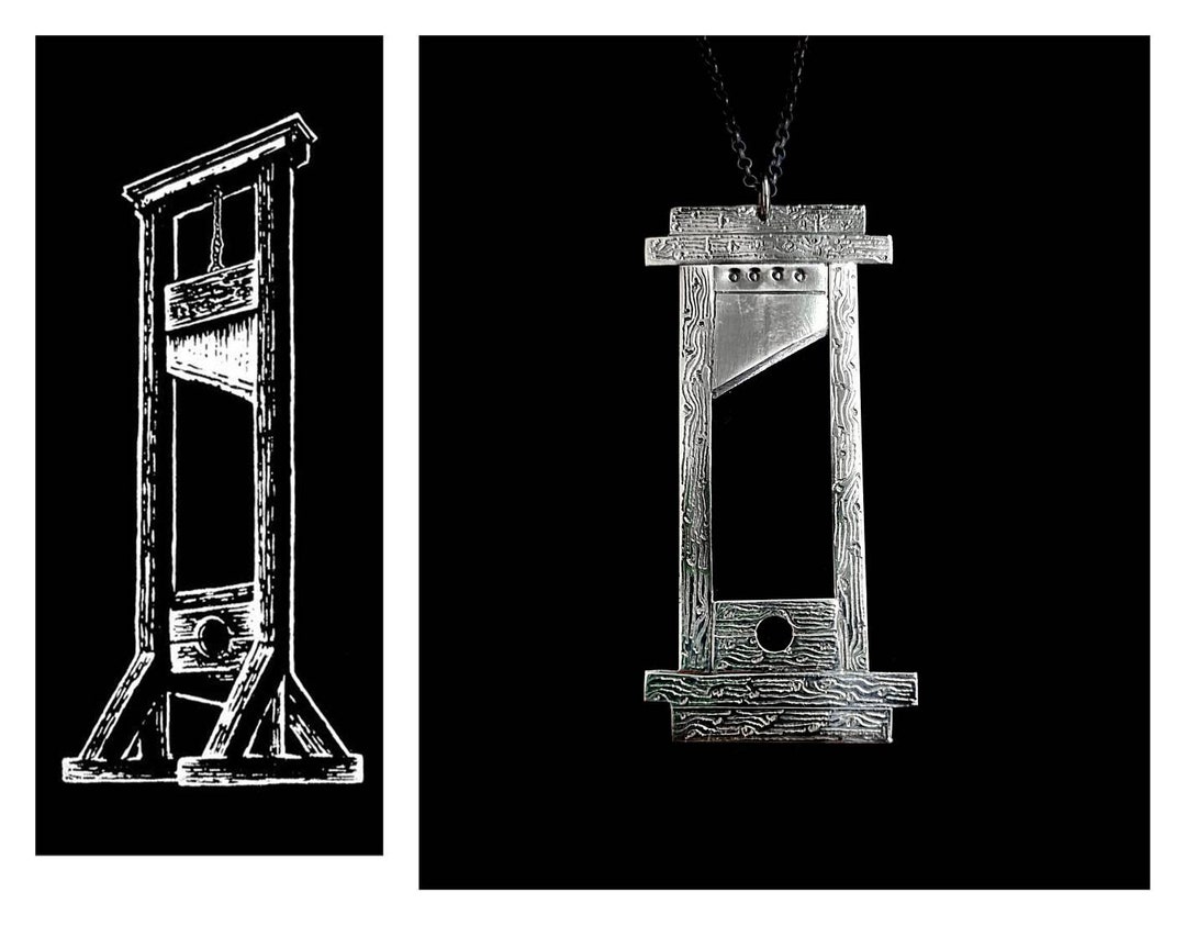 Necklace 1789-guillotine-revolutionary-silver-plated Metal-french ...