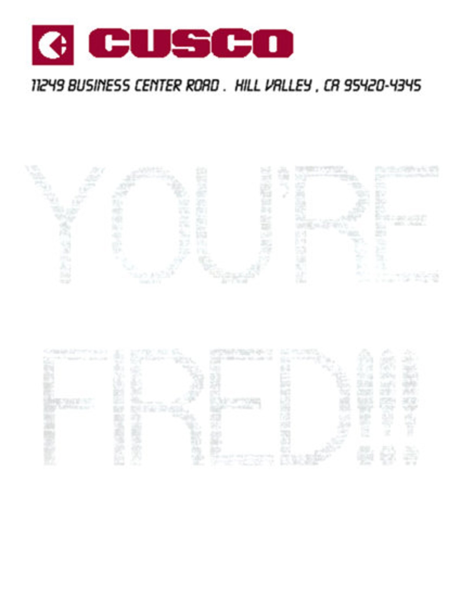 Back to the Future 2 You’re Fired Fax - Etsy