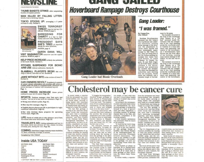 BTTF Back to the Future II Newspaper Reproduction Film Prop, Marty ...