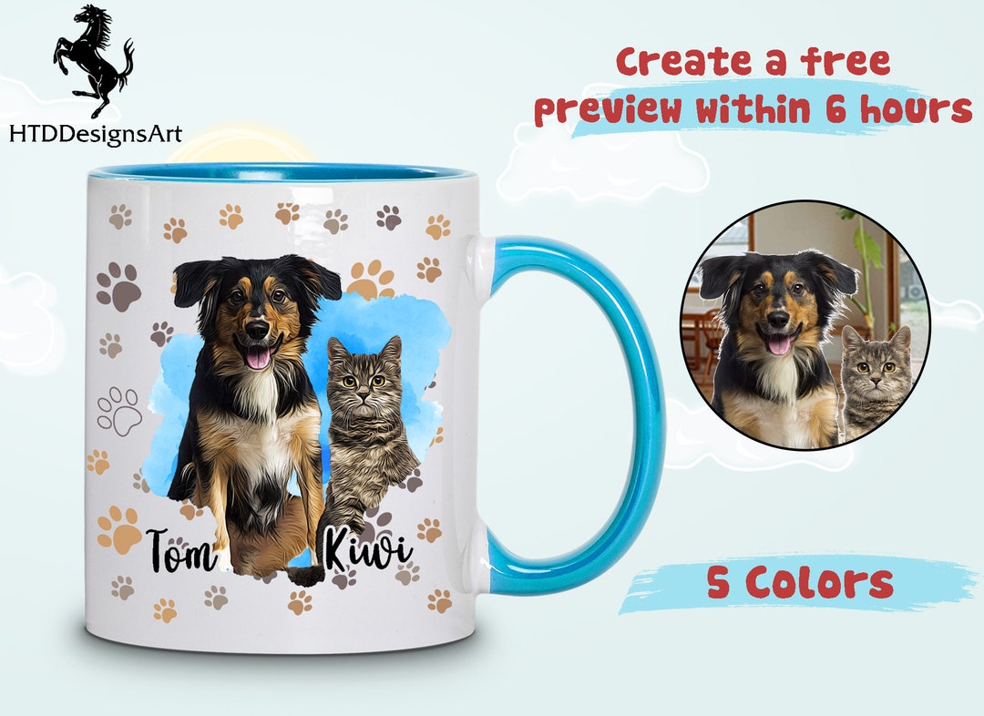 Custom Pet Mug From Your Photo Pet Name Custom Dog Mug Dog Coffee Cup ...