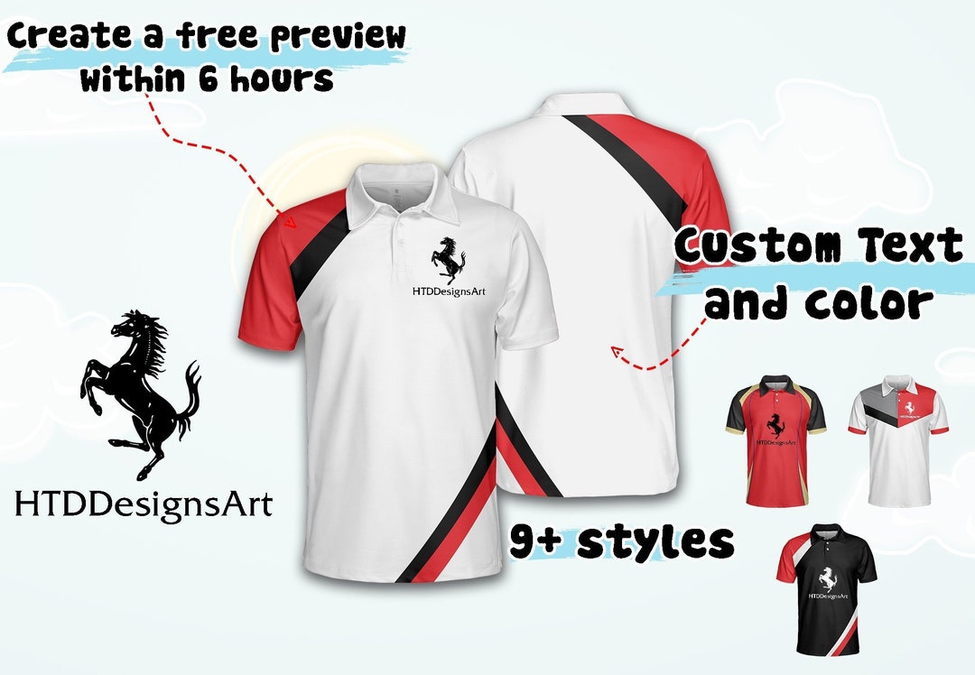 Custom Performance Polo Your Text Logo Business Polo Shirt,custom Polo ...