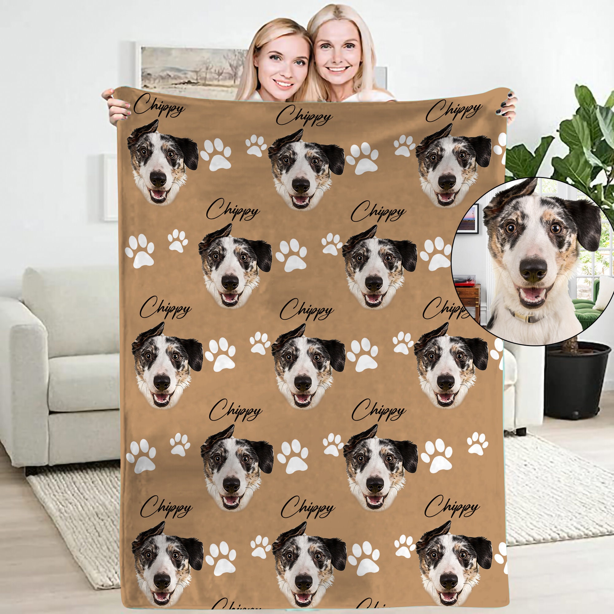 Custom Pet Blanket From Your Pet Photo, Name Custom Dog Blanket ...