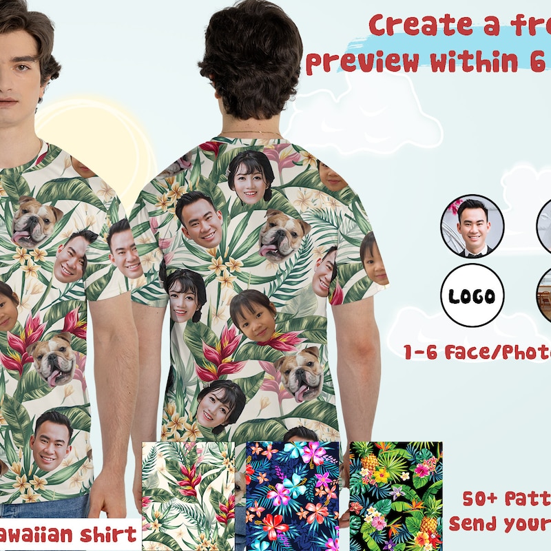 Custom Face Shirt - Etsy