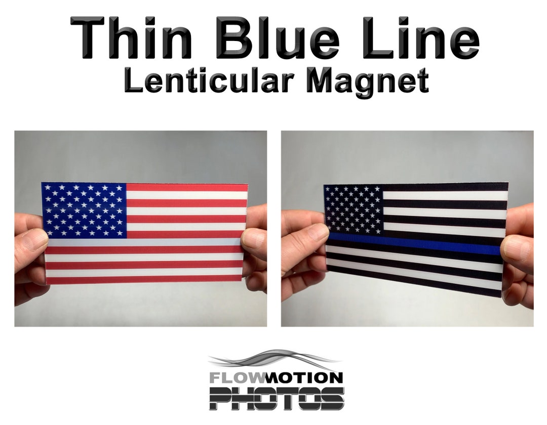 Thin Blue Line Lenticular Magnet - Etsy