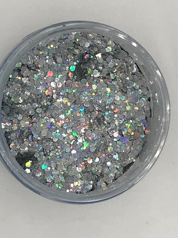 Prismatic Silver Glitter Mix-Safe para la cara y el cuerpo | Etsy España